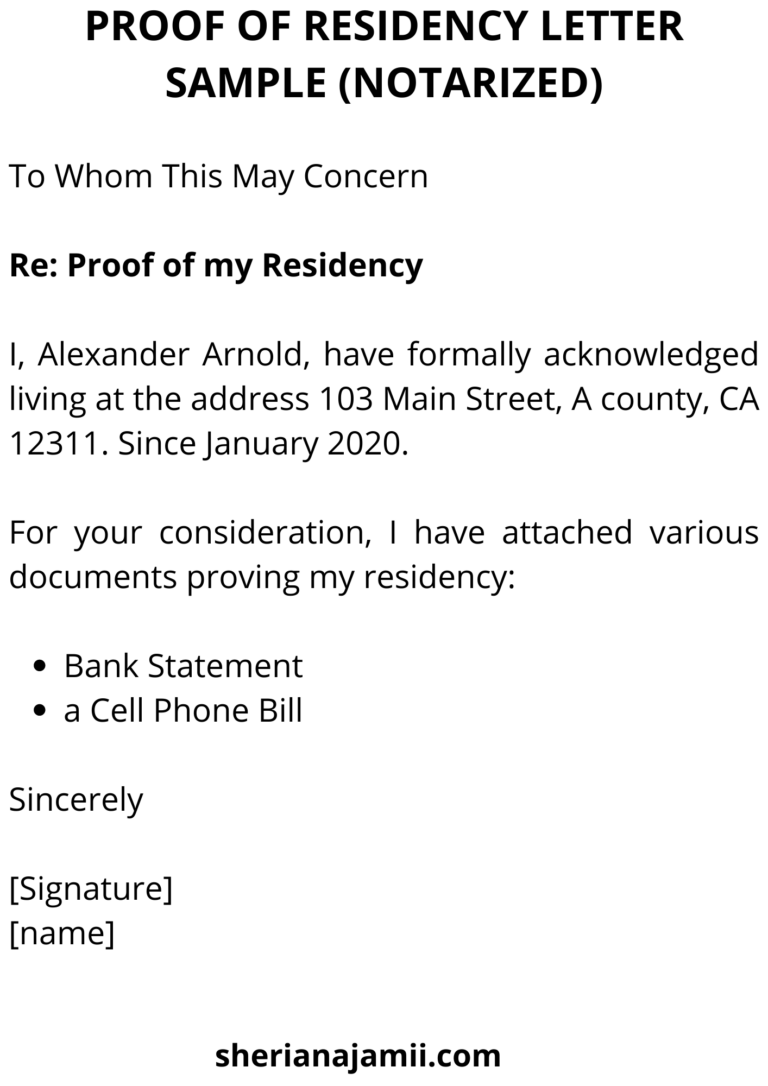 Proof Of Residency Letter 2024 (guide + 4 Free Samples) | Sheria Na Jamii
