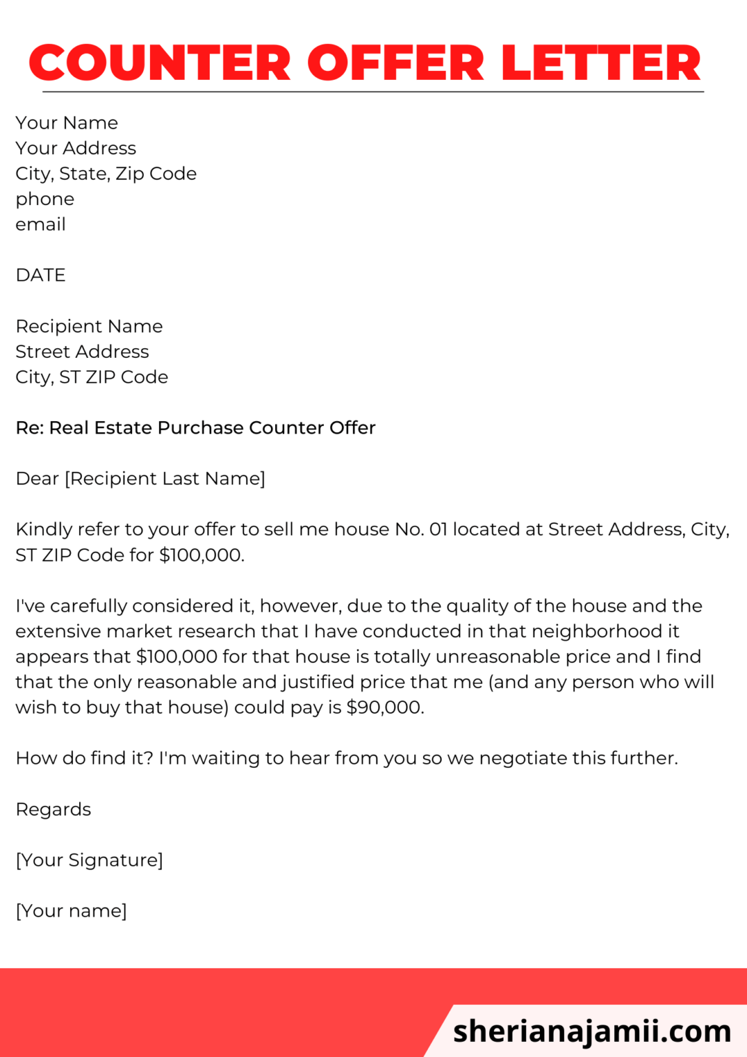 5+ Impressive Counter Offer Letter Examples [2025] | Sheria Na Jamii