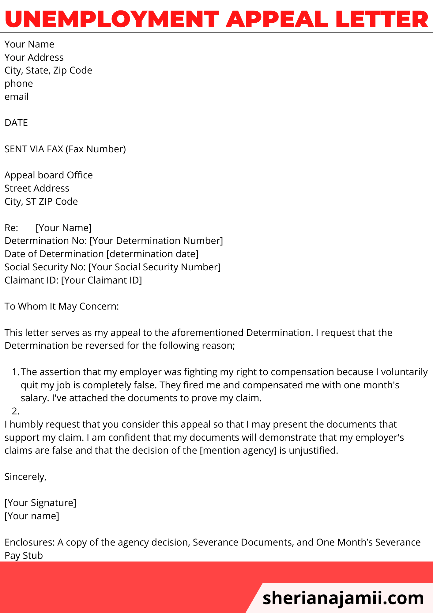 Unemployment Appeal Letter 2024 guide Free Samples Sheria Na Jamii