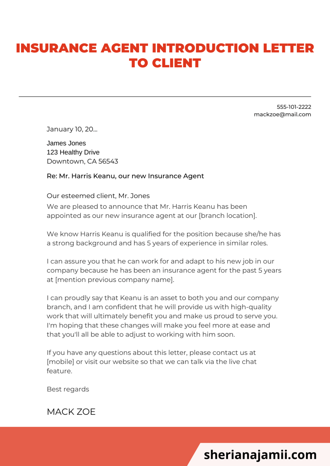 Insurance Agent Introduction Letter To Client 2025 (guide & Free Sample ...