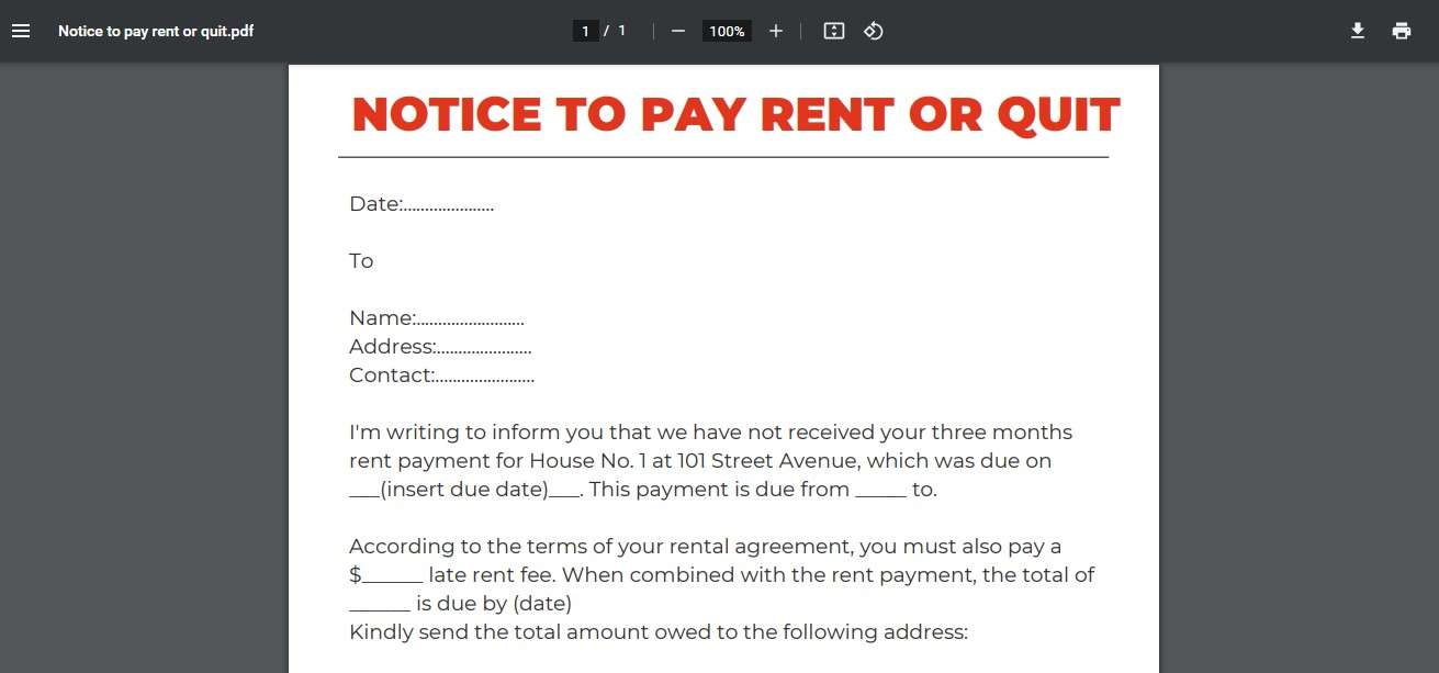 Notice To Pay Rent Or Quit 2025 (guide & Free Samples) | Sheria Na Jamii