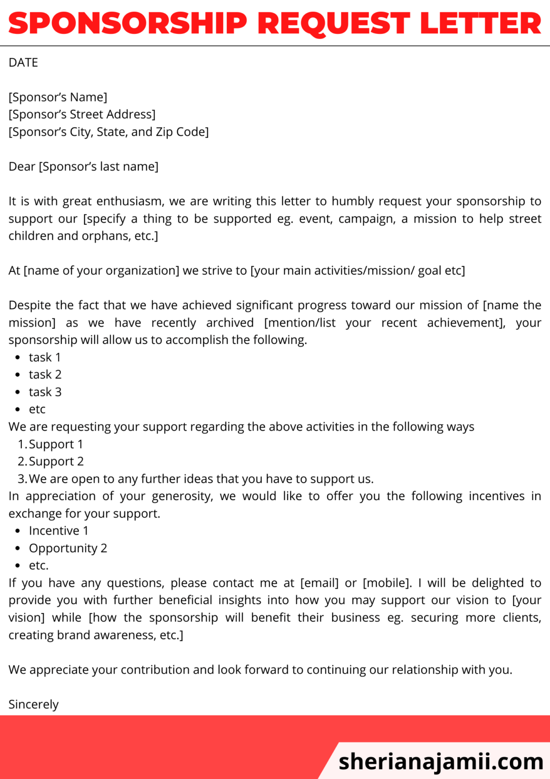 Sponsorship Request Letter 2025 (guide + Free Samples) | Sheria Na Jamii