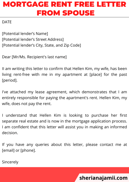 Mortgage Rent Free Letter 2025 (guide + Free Samples) | Sheria Na Jamii