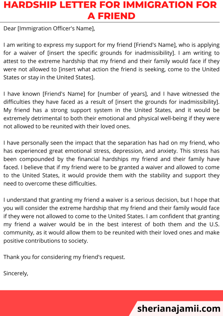 Hardship Letter For Immigration 2025 (guide + Free Samples) | Sheria Na Jamii