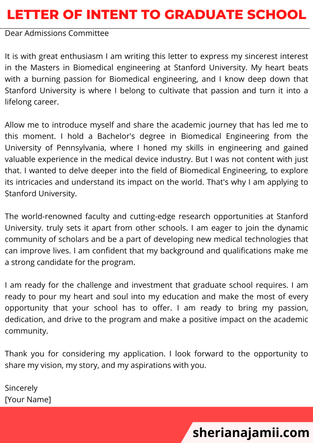 Letter Of Intent To Graduate School 2025 (guide + Free Samples ...