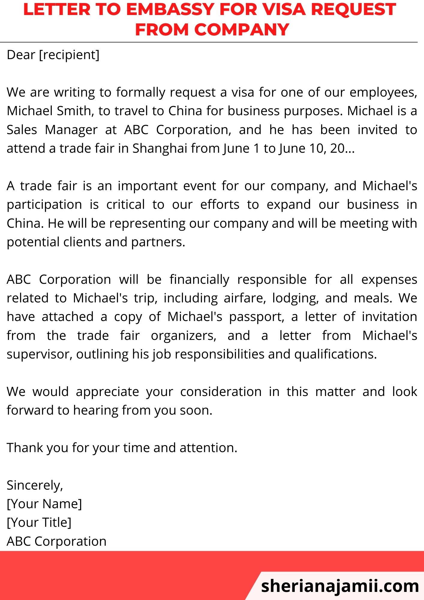 Letter To Embassy For Visa Request 2024 (guide + Free Samples) | Sheria ...