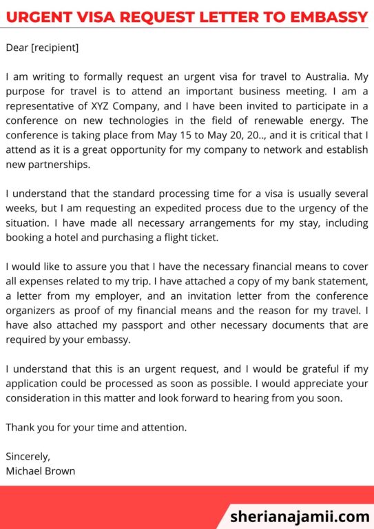 Letter To Embassy For Visa Request 2024 (guide + Free Samples) | Sheria ...