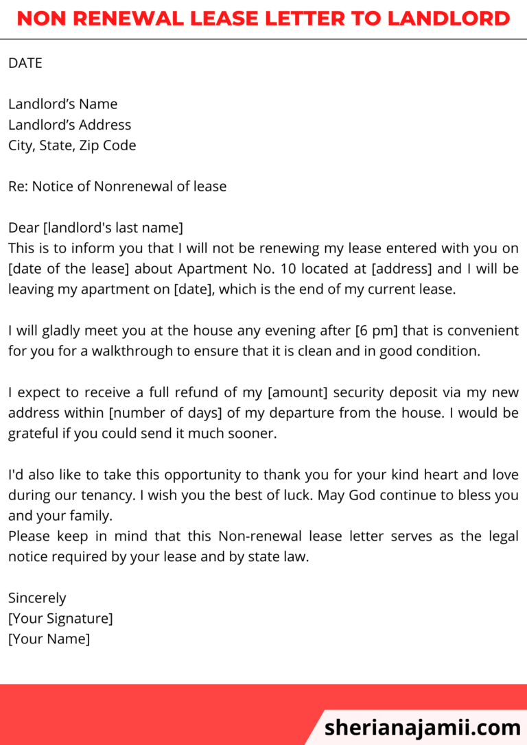 Non-renewal Lease Letter 2024 (guide & Free 2 Samples) | Sheria Na Jamii