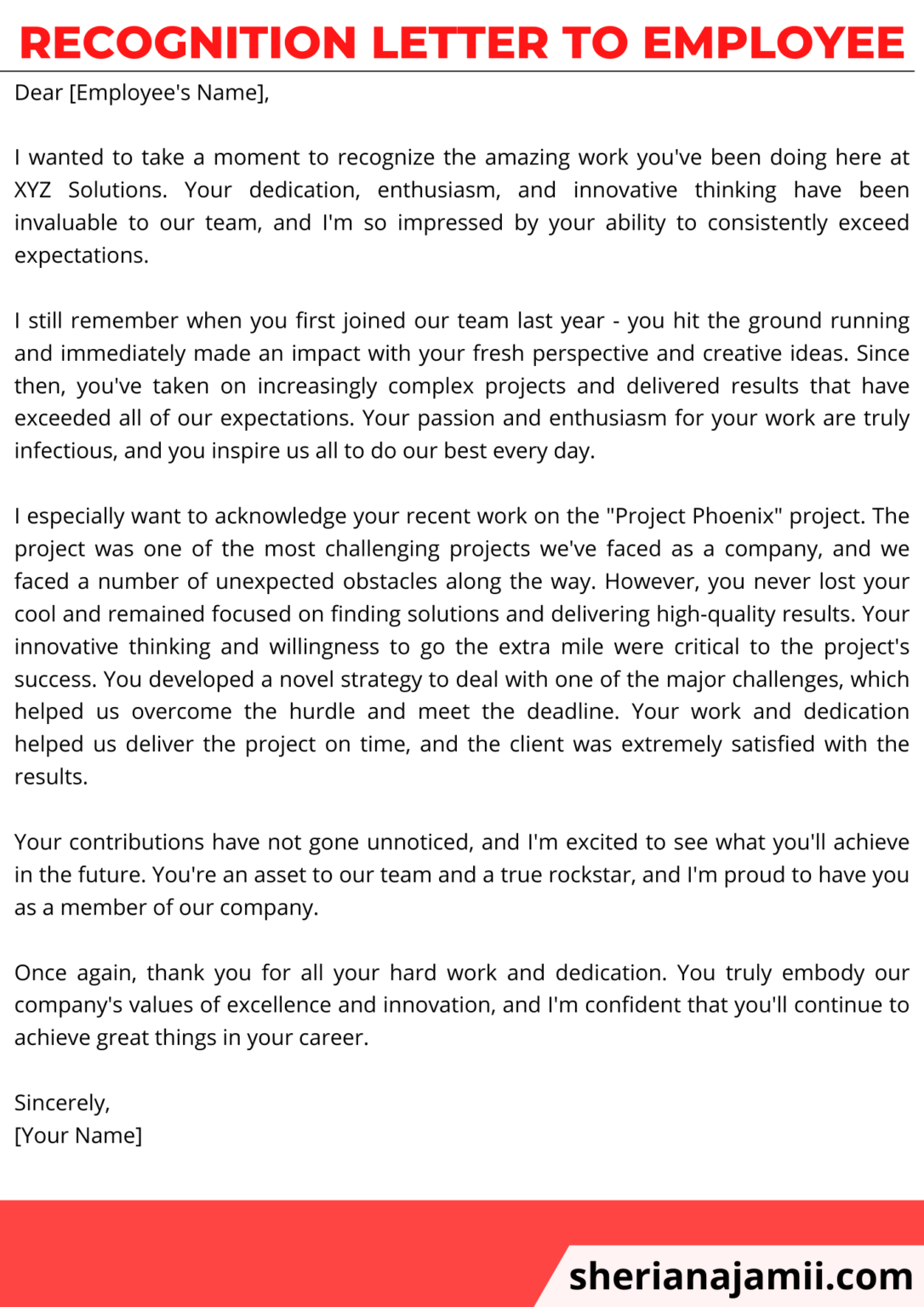 Recognition Letter 2025 (guide, FAQs & Free Samples) | Sheria Na Jamii