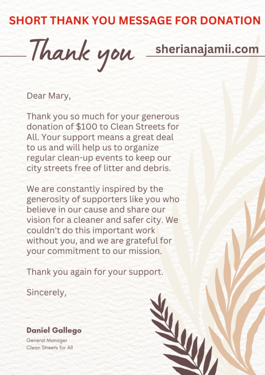 Thank You Letter To A Donor 2025 (guide + Free Samples) | Sheria Na Jamii