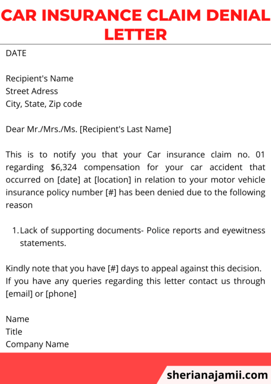 Insurance Claim Denial Letter 2024 (guide + Free Samples) | Sheria Na Jamii