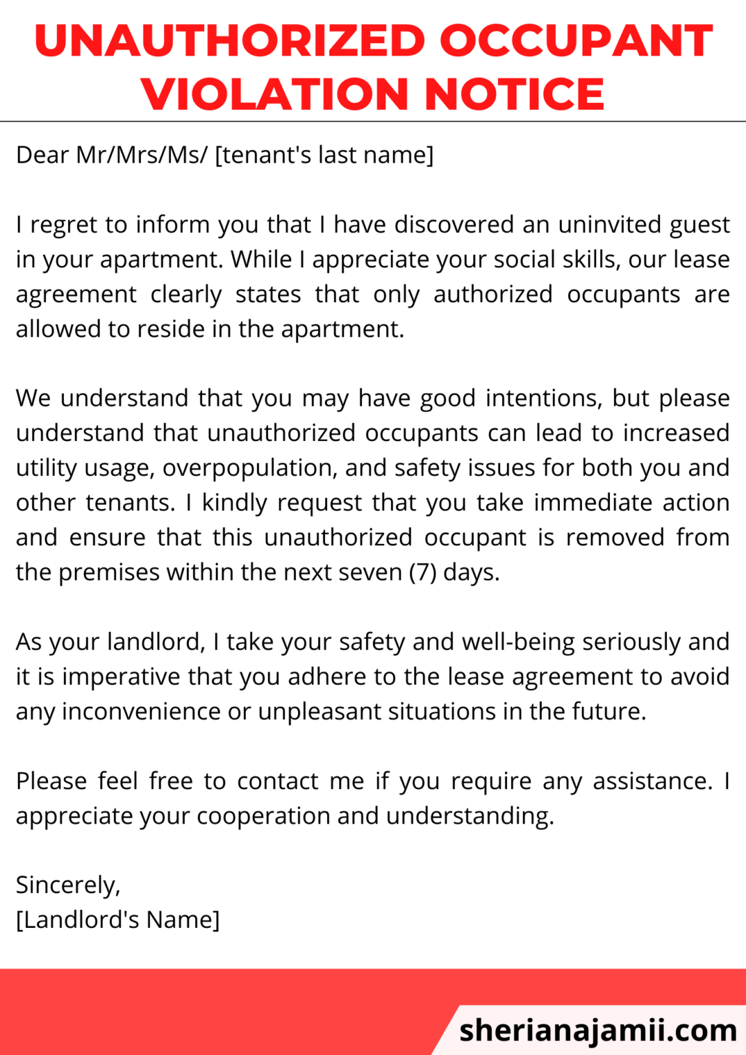 Lease Violation Notice 2024 (guide + Free Samples) | Sheria Na Jamii