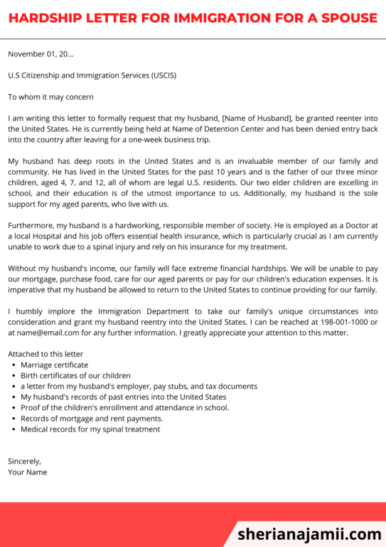 Hardship Letter For Immigration 2025 (guide + Free Samples) | Sheria Na ...