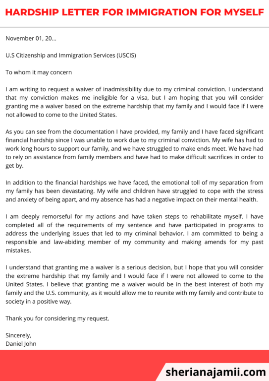 Hardship Letter For Immigration 2025 (guide + Free Samples) | Sheria Na ...