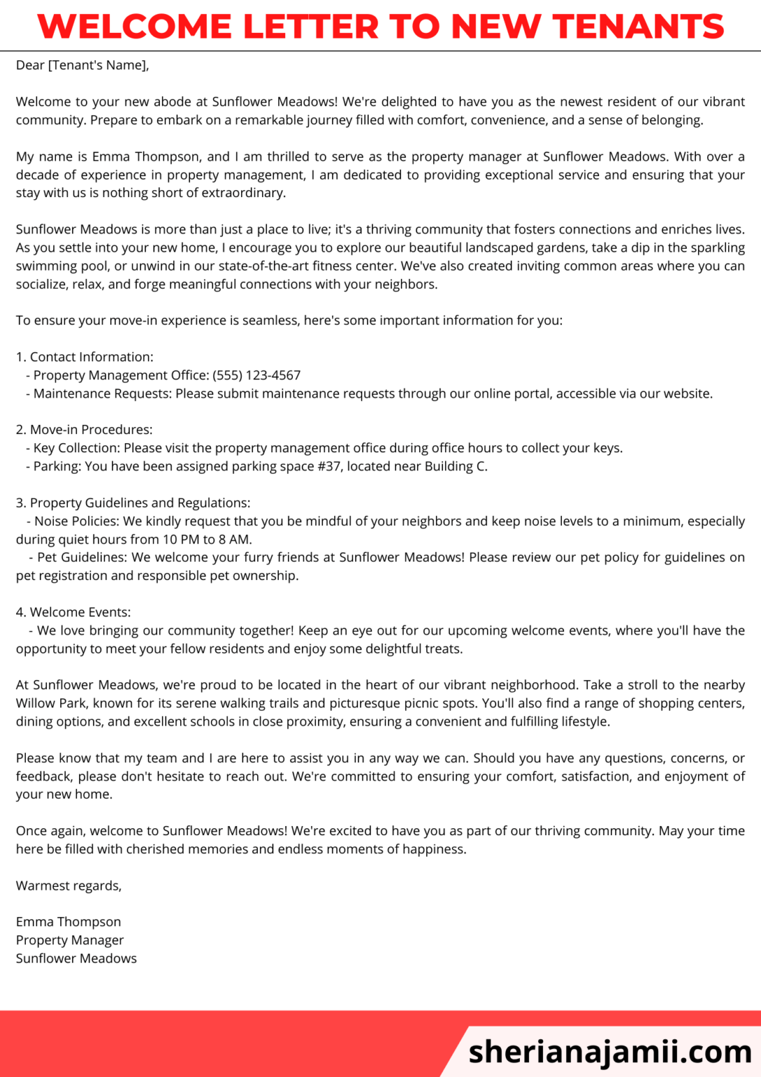 Welcome Letter To New Residents 2025 (guide + Free Examples) | Sheria ...