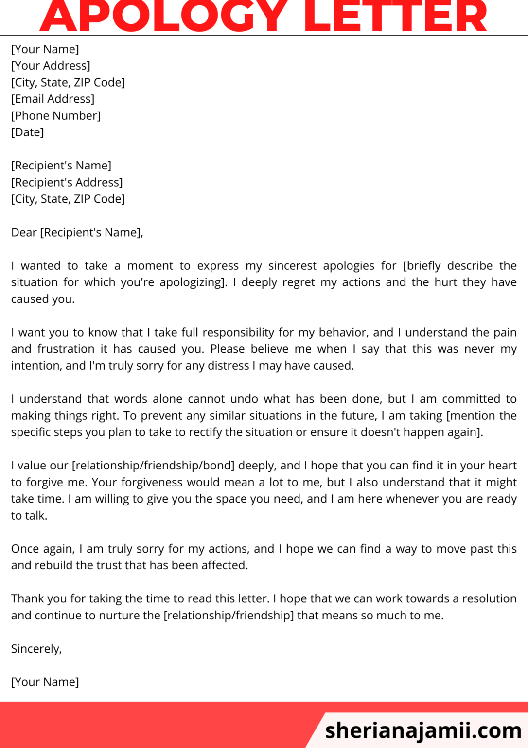 100+ Apology Letters 2025 (guide + Sampes) | Sheria Na Jamii