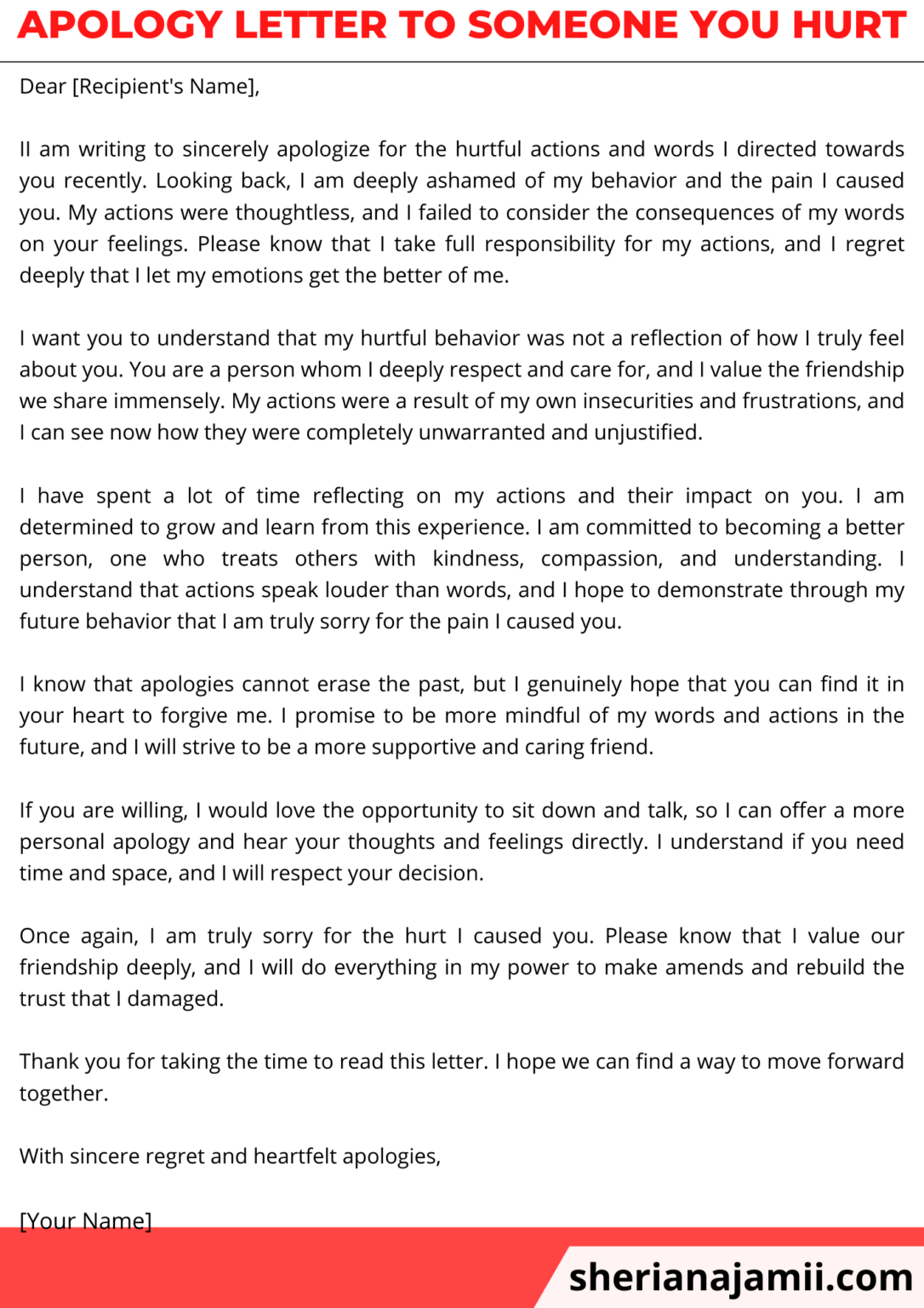 Apology Letter To Someone You Hurt [2025] | Sheria Na Jamii