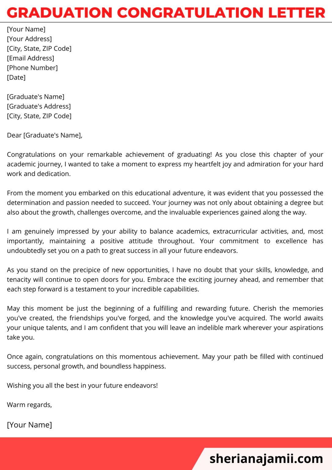 Graduation Congratulation Letter 2024 (samples) | Sheria Na Jamii